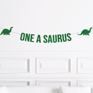Oneasaurus Birthday Decorations, Dinosaur 1st Birthday Party Banner ...