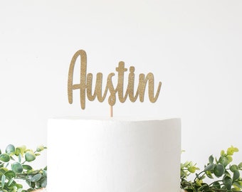Custom Birthday Cake Topper / Personalized Birthday Cake Topper / Gold ...