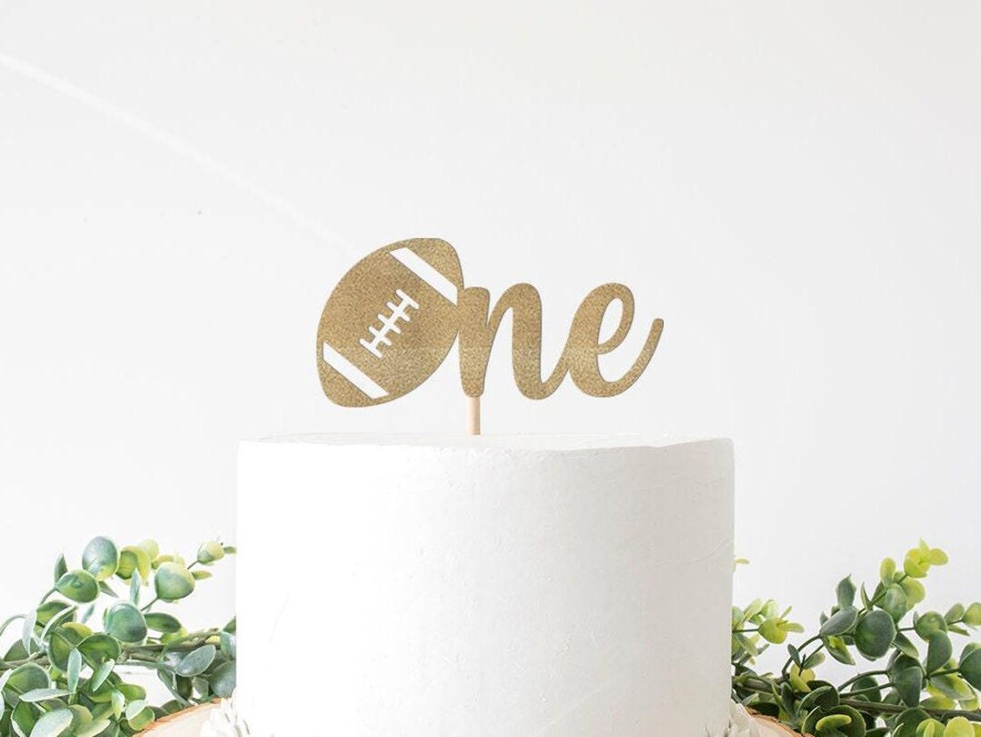 First Birthday Football Theme Decorations, Football 1st Birthday Cake ...