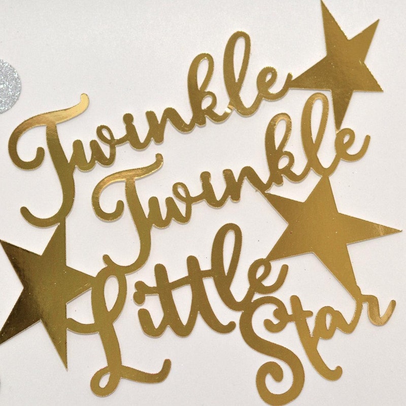 Gold Star Cake Topper - Etsy