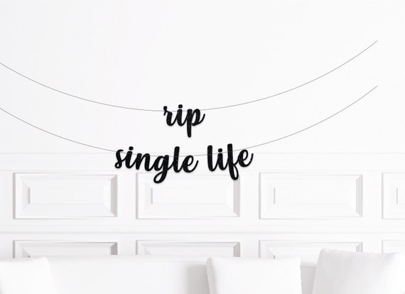 Halloween Bachelorette Party Banner RIP Single Life Banner - Etsy