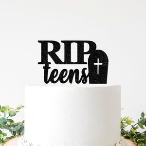 Halloween Birthday Cake Topper, RIP Teens Decorations, 20th Halloween ...
