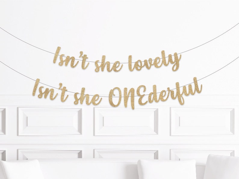 Isnt She Lovely Isnt She Onederful Script Banner Etsy