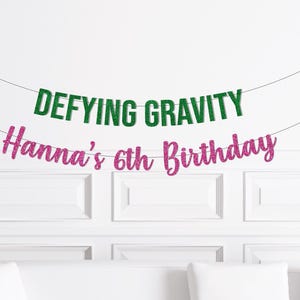 Defying Gravity Custom Girl's Birthday Banner, Good Witch Movie ...