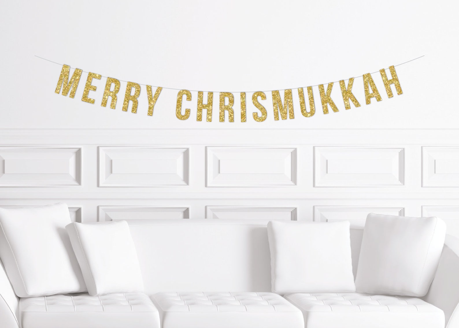 Merry Christmukkah Party Banner Decorations, Hanukkah Christmas Sign ...
