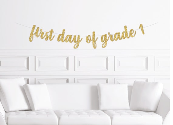 Custom First Day of School Banner Grade Banner for First Day | Etsy