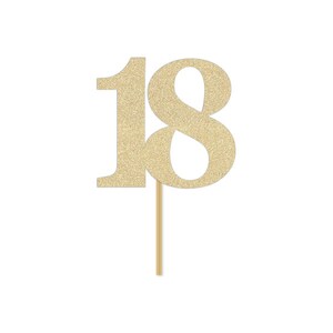 18th Birthday Party Supplies Number 18 Cake Topper - Etsy