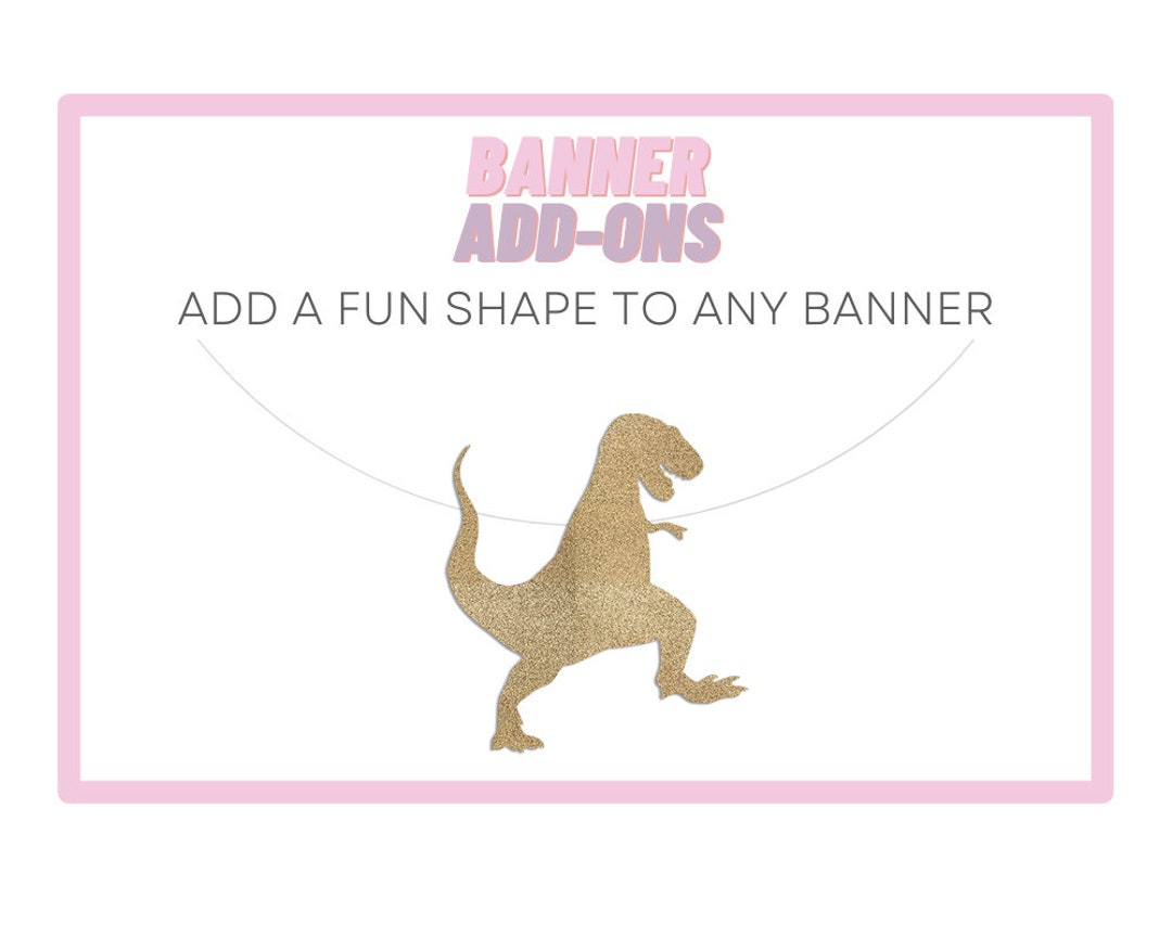 Banner Add On- T-rex Dinosaur - Etsy