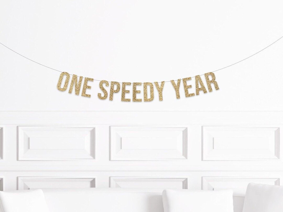 One Speedy Year Banner, Vintage Race Car Themed 1st Birthday, Car 1st ...