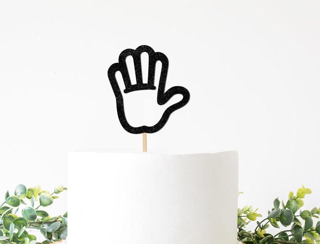 Hi 5 Birthday Decorations, High Five Cake Topper, , 5th Birthday Decor ...