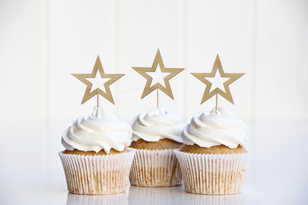 Star Cupcake Toppers, Rockstar Cupcake Picks, First Trip Around the Sun ...