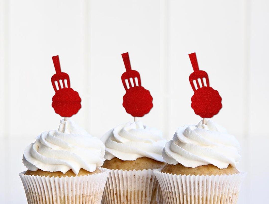 Meatball Cupcake Toppers, Italian Theme Themed Birthday Party, Pizzeria ...