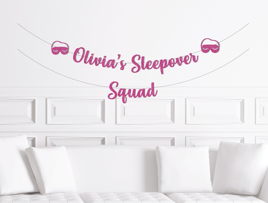 Sleepover Party Decorations, Custom Sleep Over Party Banner, Slumber ...