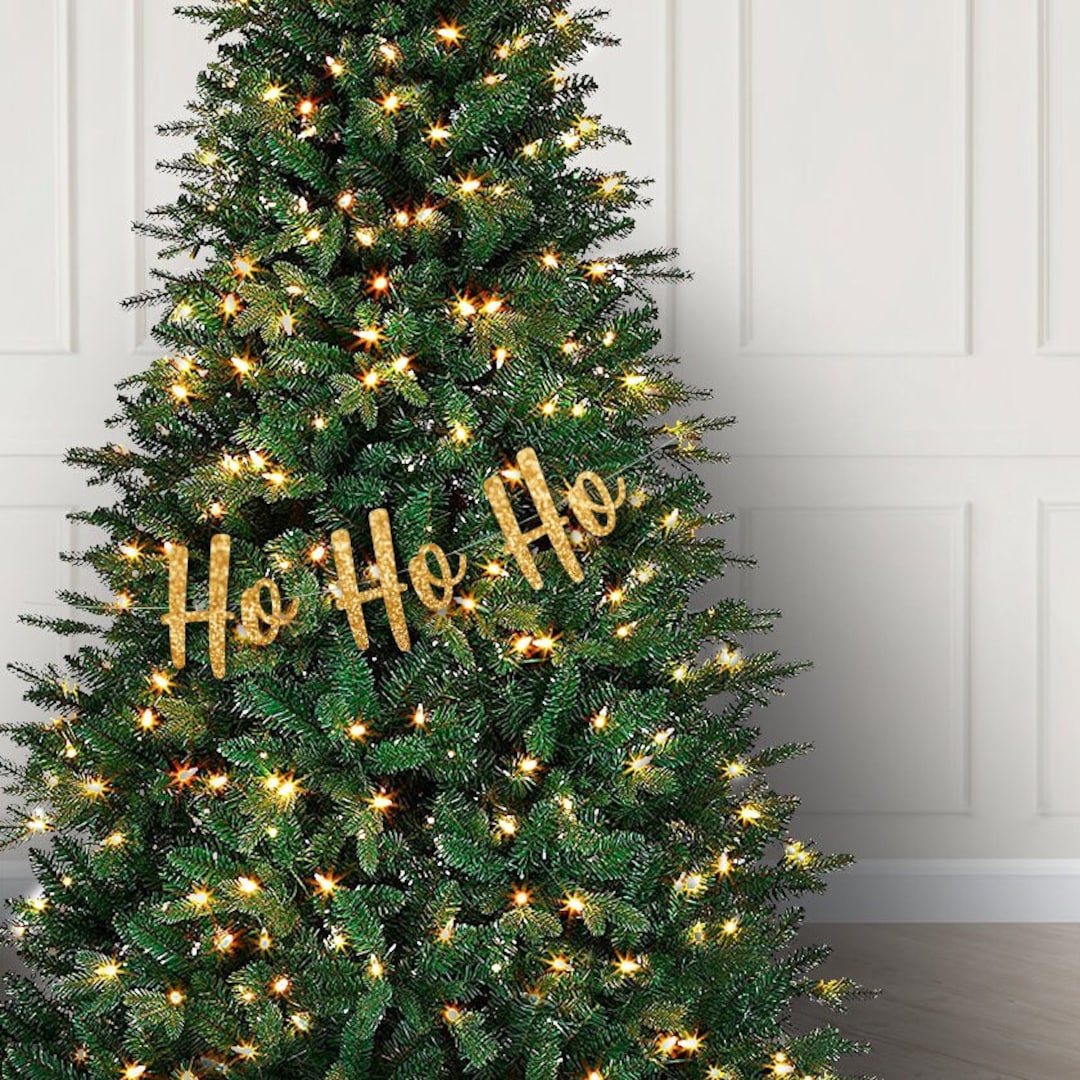 Santa Christmas Tree Decorations, Ho Ho Ho Christmas Tree Banner ...