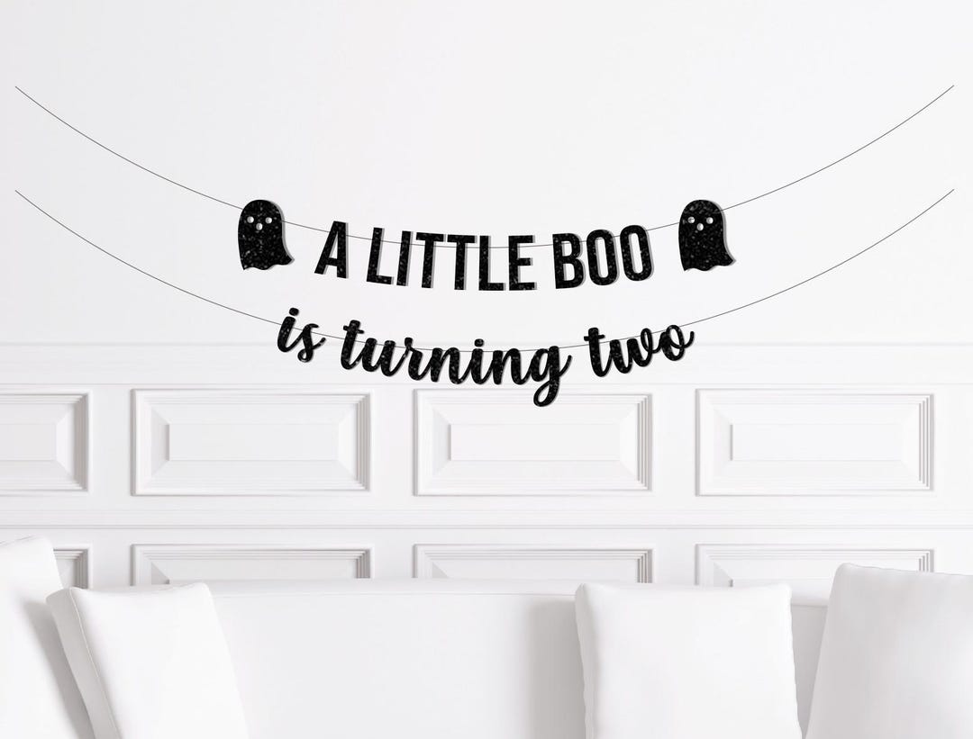 Halloween 2nd Birthday Decorations, A Little Boo is Turning Two, Two ...