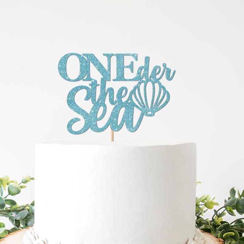 Oneder the Sea Cake Topper Blue - Etsy