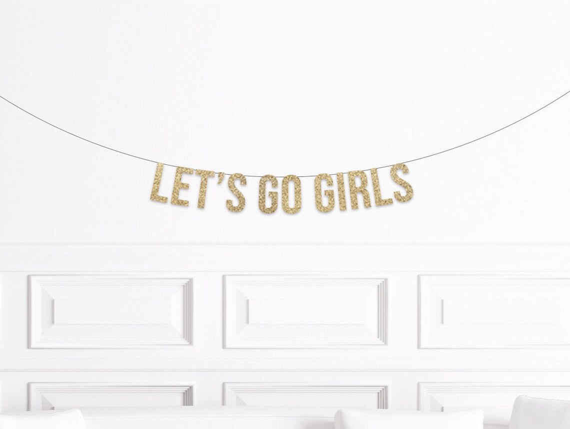 Let's Go Girls Banner Cowgirl Birthday Party Decorations - Etsy