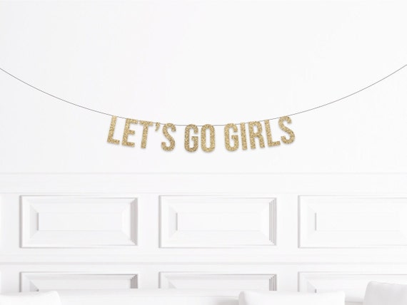 Let's Go Girls Banner Cowgirl Birthday Party Decorations | Etsy