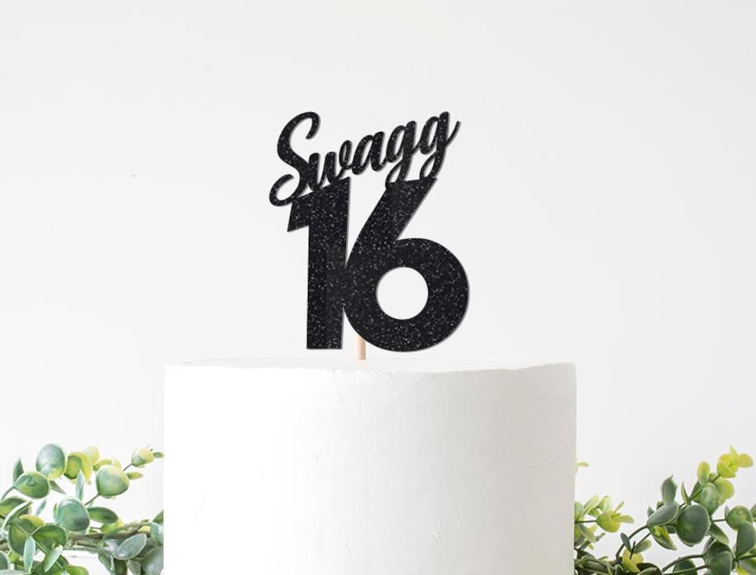 Drippin Swagg 16 Cake Topper, Swag 16 Boys 16th Birthday Decorations ...