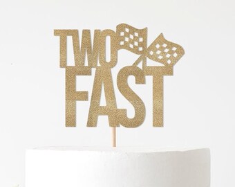 Two Fast Cake Topper - Etsy