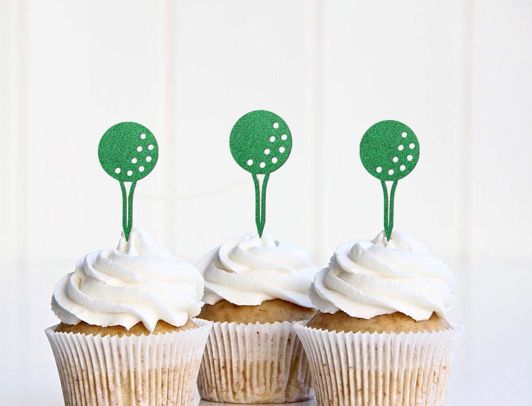 Golf Cupcake Toppers, Golf Birthday Decorations, Hole in One Decor ...