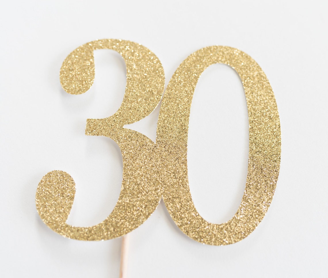 30 Cake Topper 30th Birthday Anniversary Thirty Thirtieth | Etsy