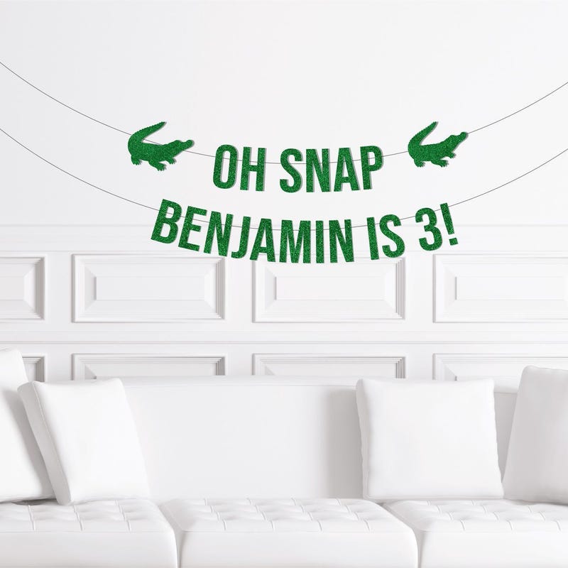 Crocodile Birthday Sign - Etsy