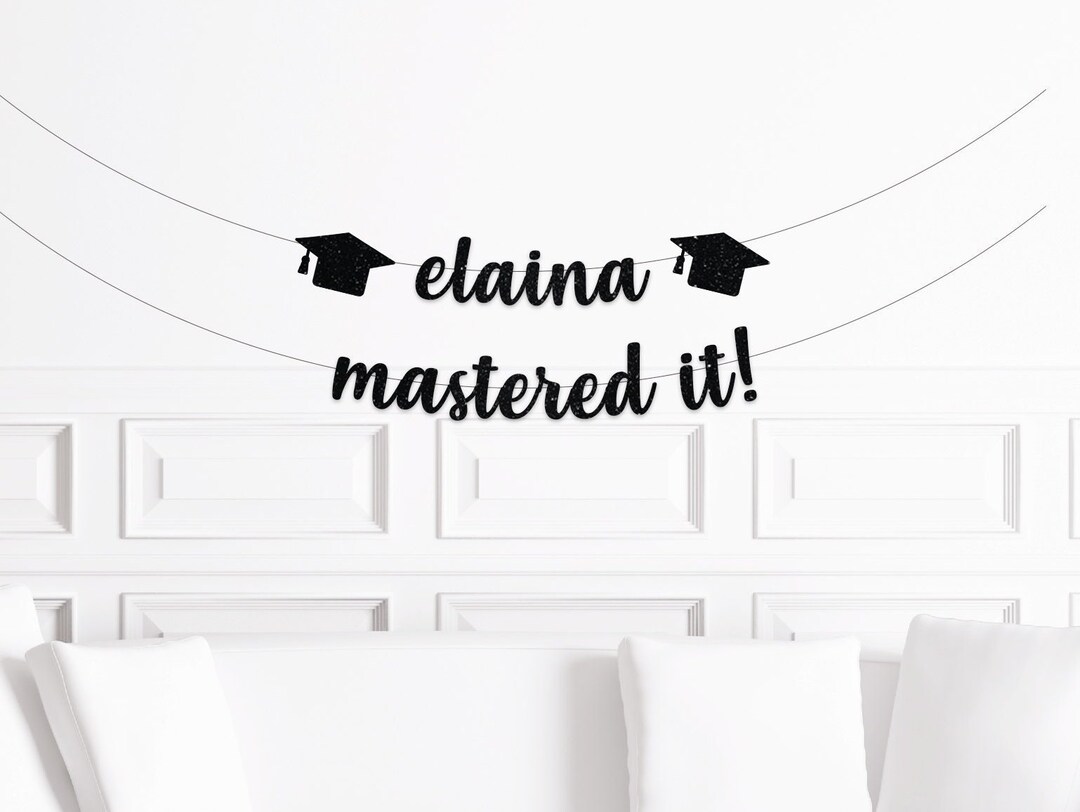Mastered It Banner / Masters Degree Graduation Party Decorations for a ...