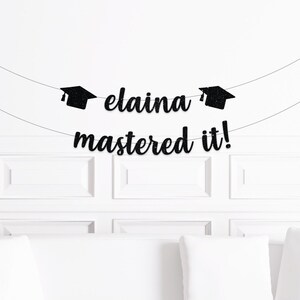 Mastered It Banner / Masters Degree Graduation Party Decorations for a ...