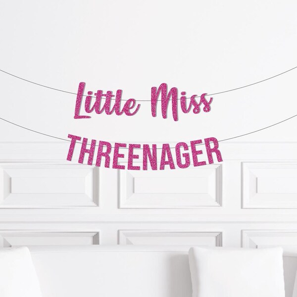 Little Miss Threenager Letter Balloon Kit 3rd Birthday Party ...