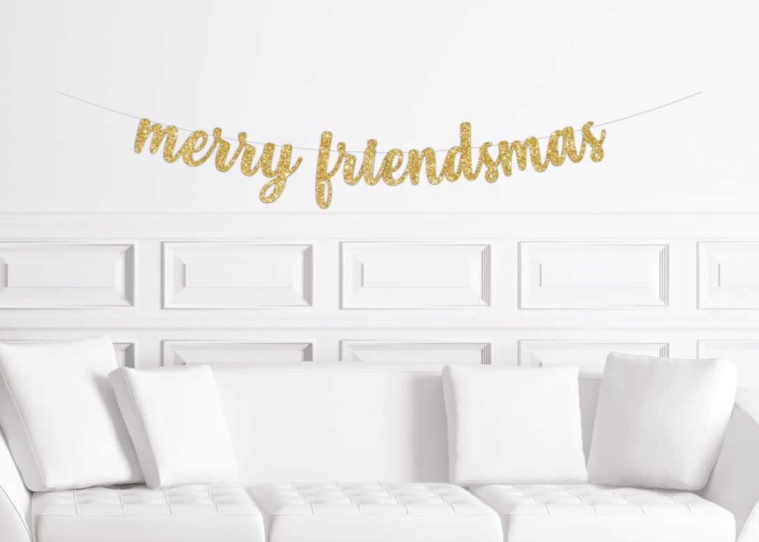 Merry Friendsmas Party Banner Decorations / Friends Christmas Party ...