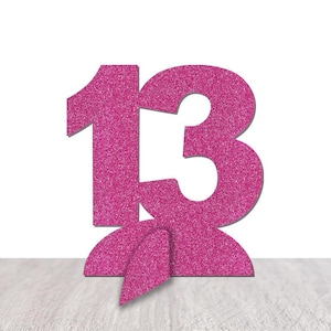 13th Birthday Decor, Number 13 Table Centerpiece, Official Teenager ...