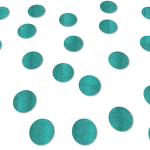 Blue Glitter Circle Confetti Dots, Baby Shower Party Decor, Birthday ...
