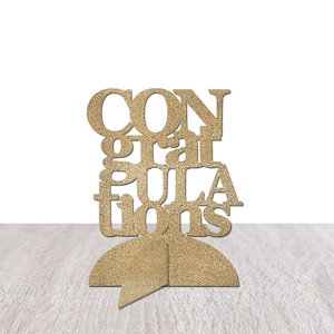 Congratulations Party Decorations, Congrats Table Centerpiece, Glitter ...