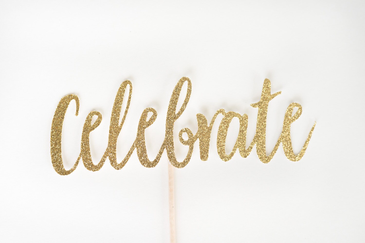 Celebrate Cake Topper Centerpiece Cursive Handwritten - Etsy