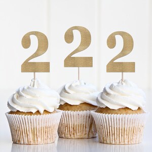 2 Cupcake Toppers, 2nd Birthday Cupcake Topper, Second Birthday ...