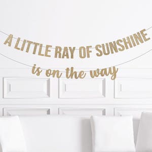 A Little Ray of Sunshine is on the Way Banner, Ray of Sunshine Baby ...