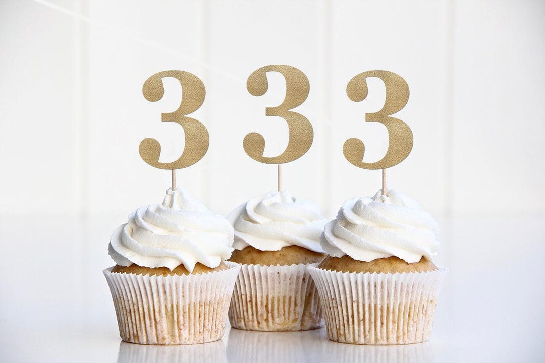 3 Cupcake Toppers, 3rd Birthday Cupcake Topper, Third Birthday ...