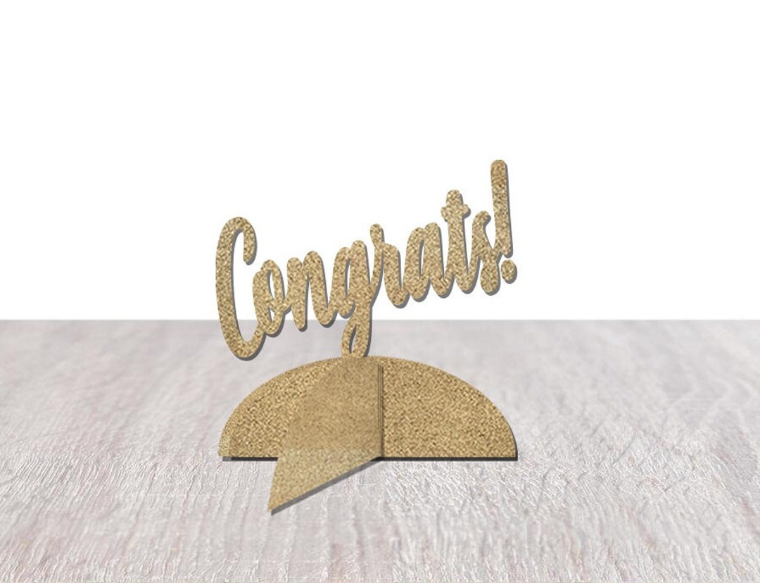 Congrats Party Decorations, Congratulations Table Centerpiece, Glitter ...