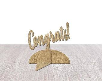 Congratulations Party Decorations, Congrats Table Centerpiece, Glitter ...