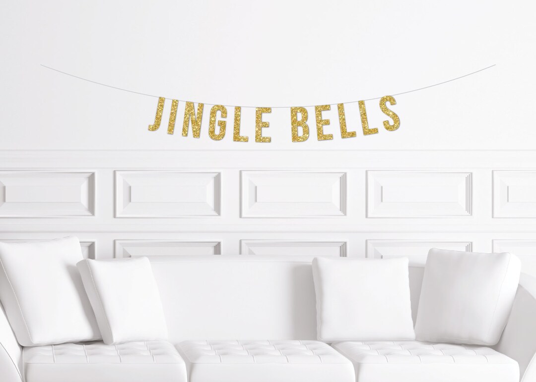 Jingle Bells Christmas Home Decor Banner, Winter Decorations, Office ...