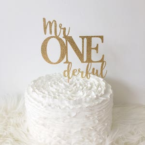 Mr Onederful Cake Topper, Mr Wonderful First Birthday Party, Boys 1st ...