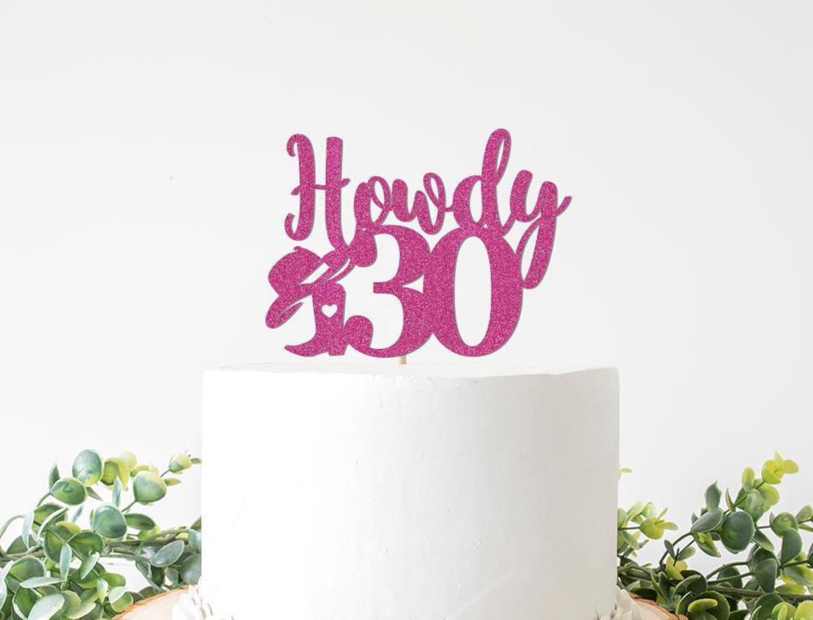 Howdy 30 Cake Topper, Cowgirl 30th Birthday Decorations, Western ...