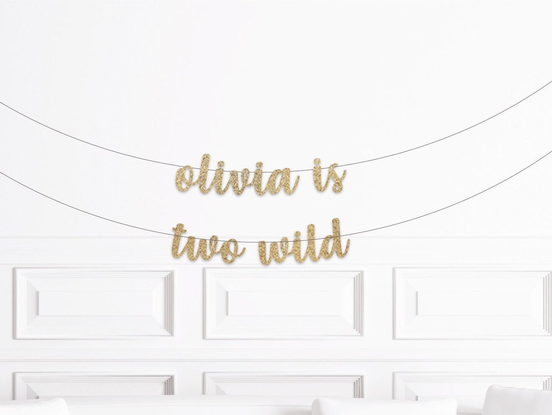 Two Wild Party Decorations Custom Two Wild Banner, 2nd Birthday Party ...