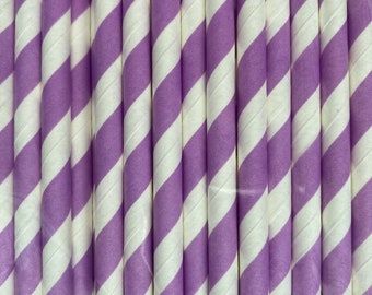 Purple Paper Straws | Etsy