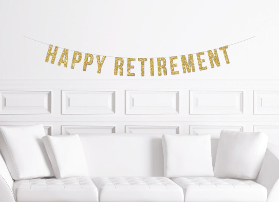 Happy Retirement Banner Retirement Party Sign Retirement Party