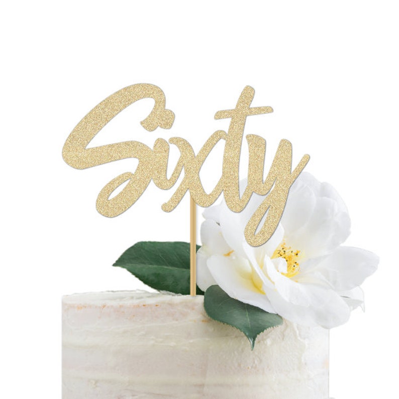 Sixty & Stunning Banner / Gold Glitter 60th Birthday Party - Etsy