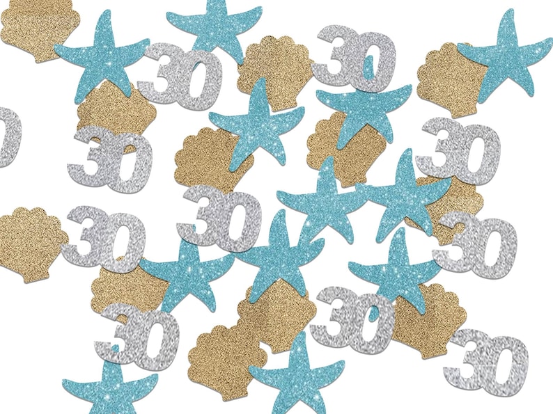 The Summer I Turned 30 Confetti, 30th Birthday Woman Decorations, Ocean ...