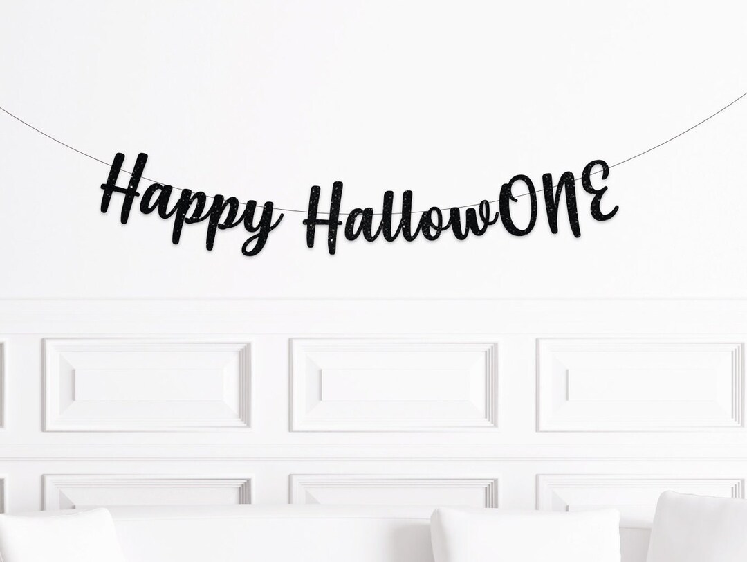 Happy Hallow-one Banner, Halloween 1st Birthday Banner, Halloween First ...