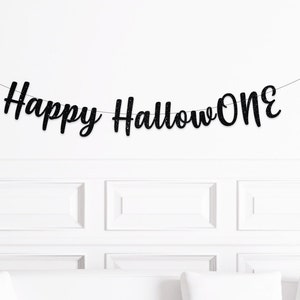 Happy Hallow-one Banner, Halloween 1st Birthday Banner, Halloween First ...
